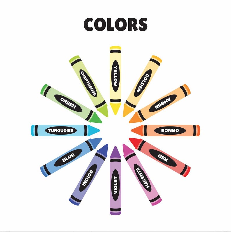 Crayon Color Wheel - Etsy