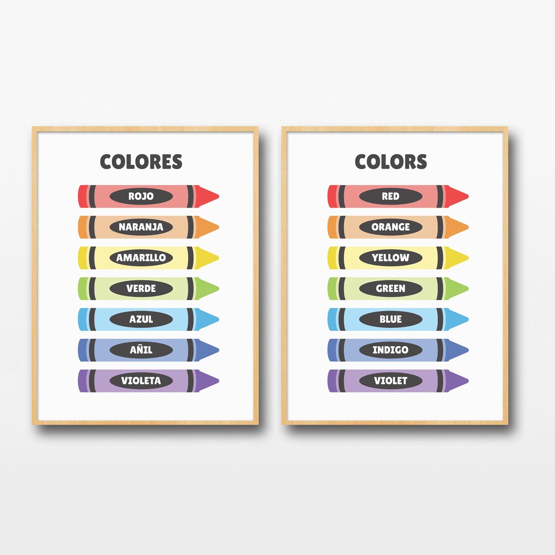 Color Crayon Poster - Etsy