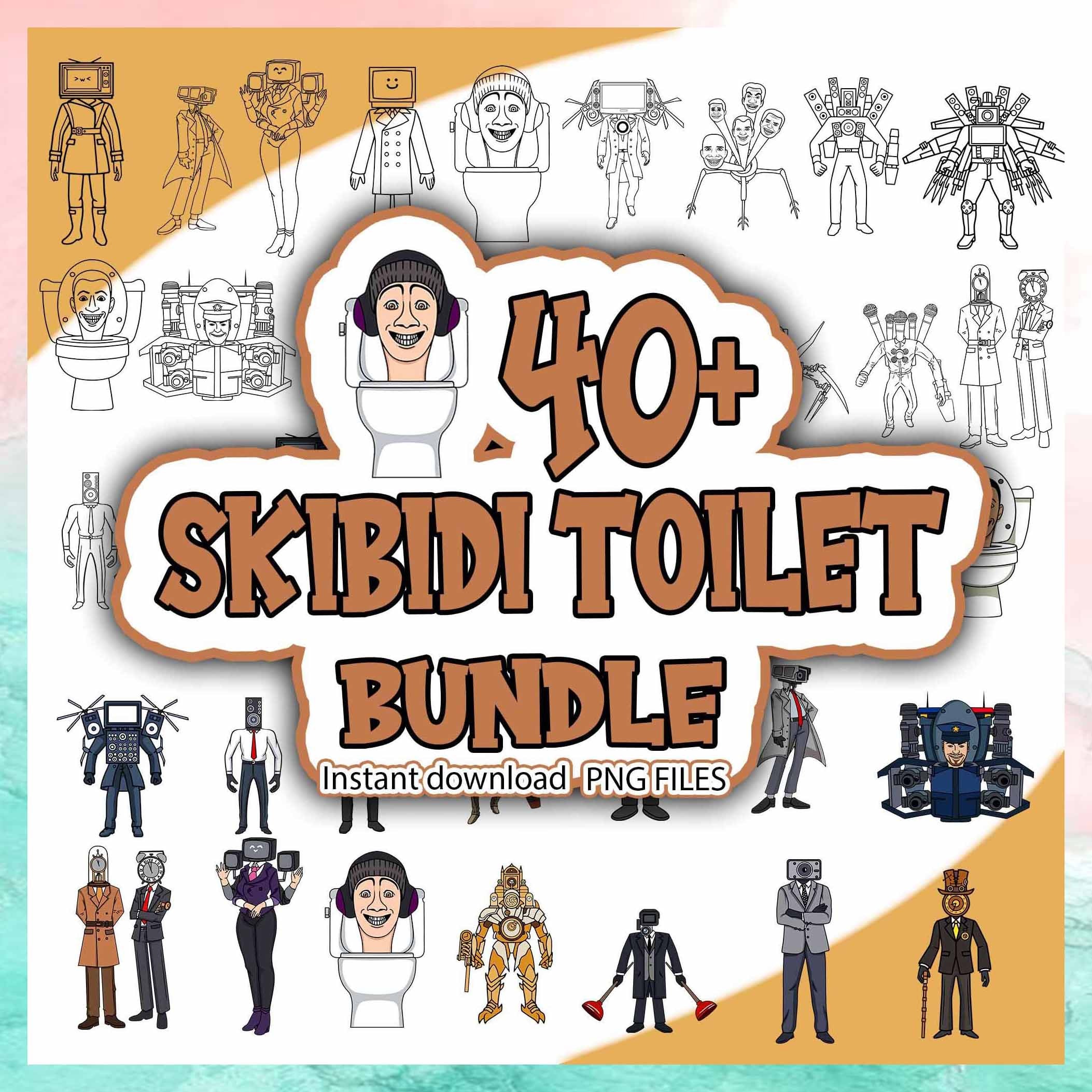 40 Skibidi Toilet Png Bundle, Skibidi Toilet Clipart Svg 40 Png ...