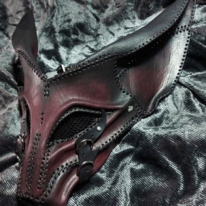 Handcrafted Leather Fox Mask, Fox Costume, Steampunk, LARP, Therian ...