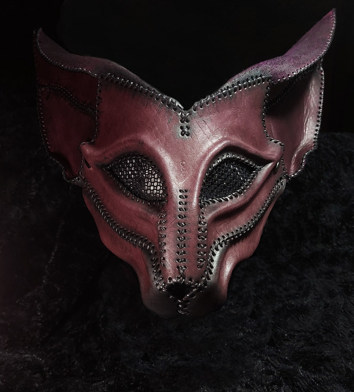 Handcrafted Leather Fox Mask, Fox Costume Mask, Theatrical Mask, LARP ...