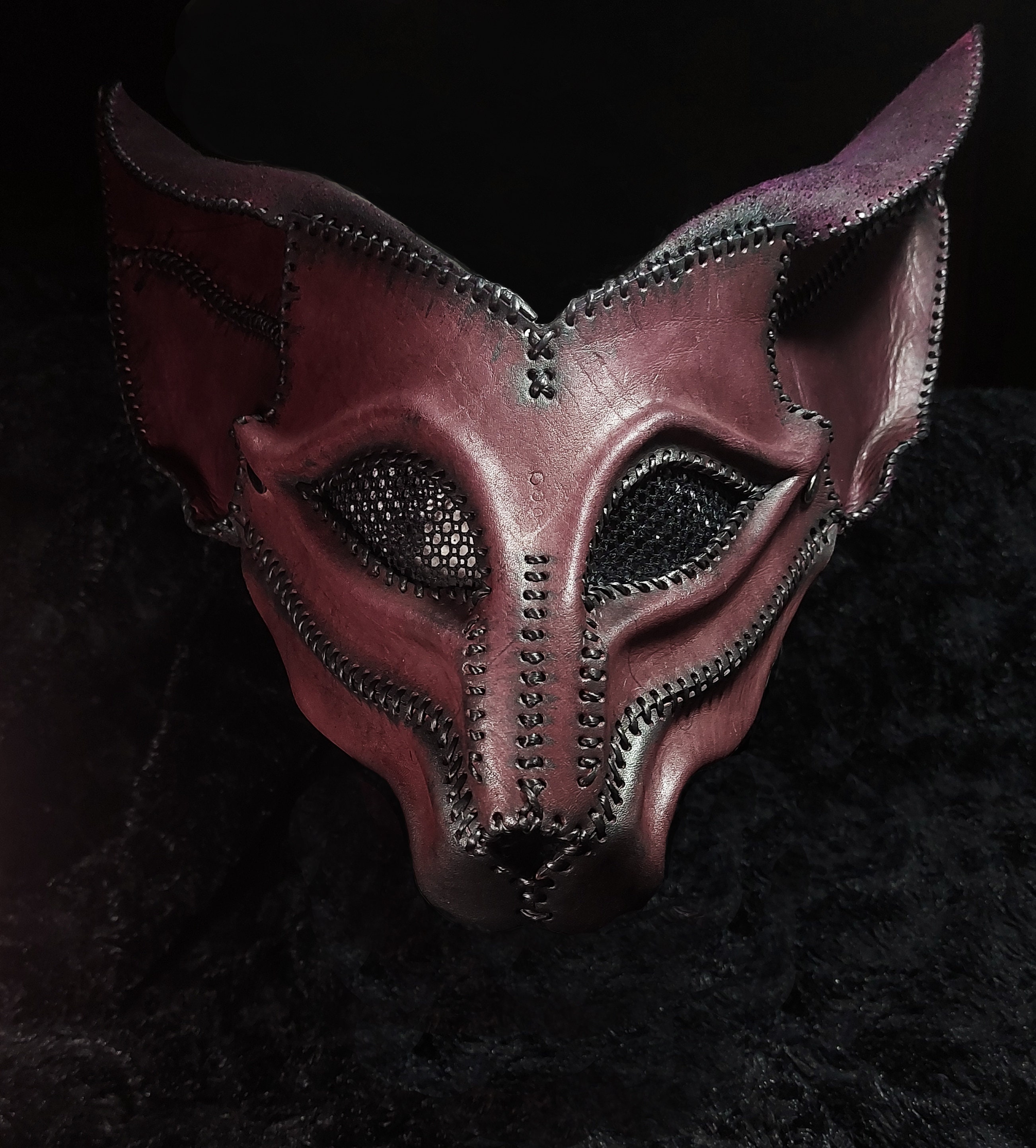 Handcrafted Leather Fox Mask, Fox Costume Mask, Theatrical Mask, LARP ...