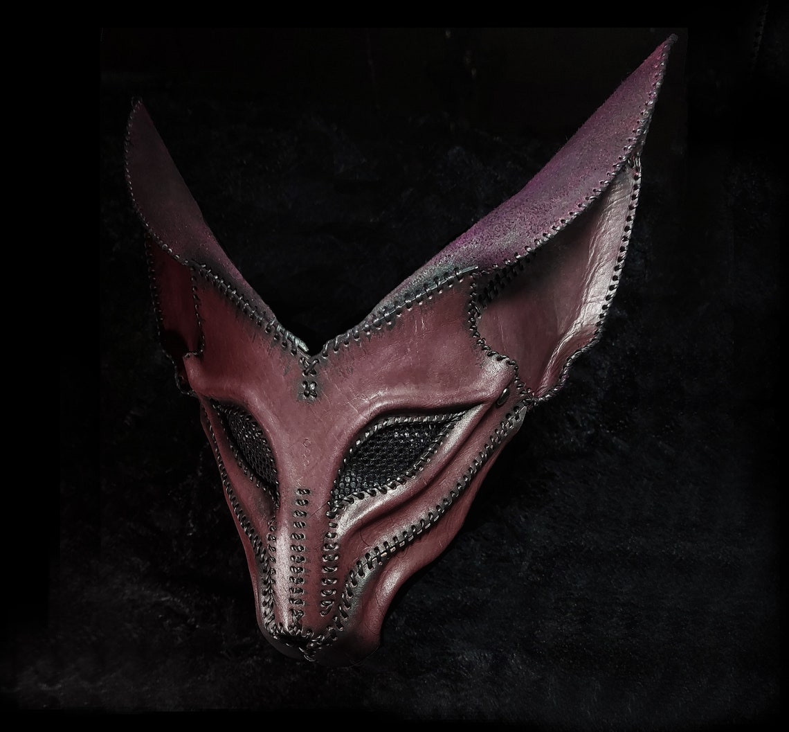 Handcrafted Leather Fox Mask, Fox Costume Mask, Theatrical Mask, LARP ...