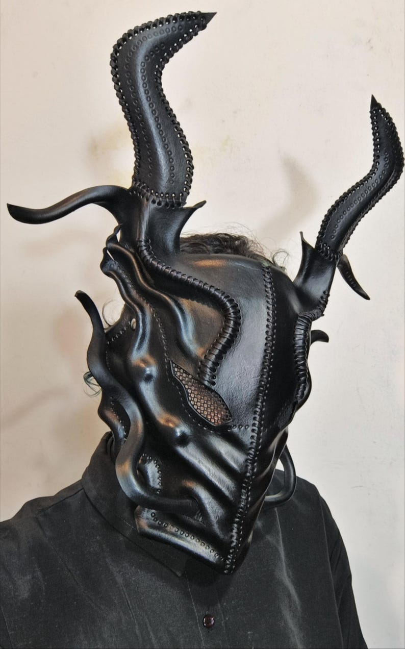 Handcrafted Leather Dragon Mask, Dragon Cosplay, Japanese Dragon ...