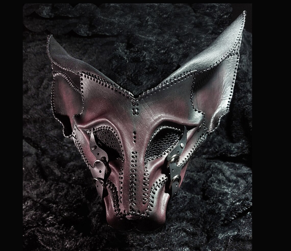 Handcrafted Leather Fox Mask, Fox Costume, Steampunk, LARP, Therian ...