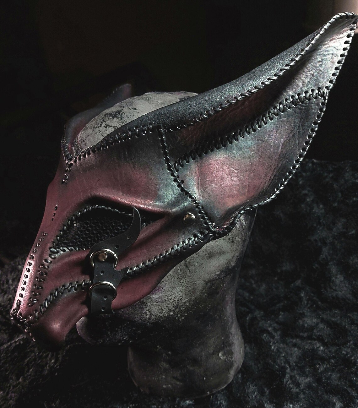 Handcrafted Leather Fox Mask, Fox Costume Mask, Steampunk Mask, LARP ...