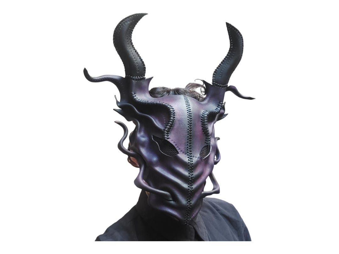 Handcrafted Leather XL Dragon Mask, Dragon Cosplay, Japanese Dragon ...