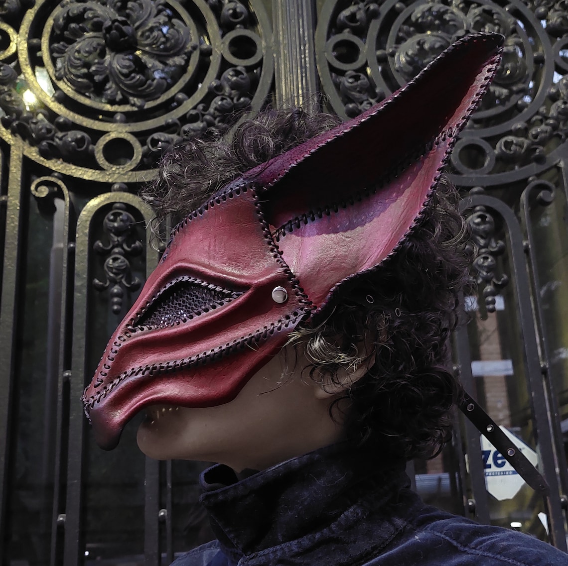 Handcrafted Leather Fox Mask, Fox Costume Mask, Theatrical Mask, LARP ...