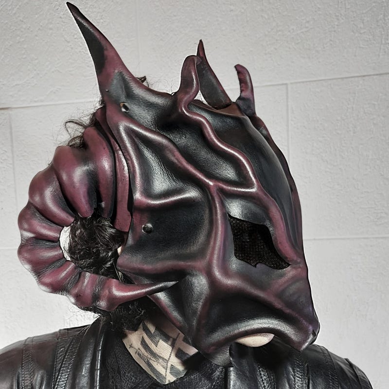 Leather Wizard Mask - Etsy