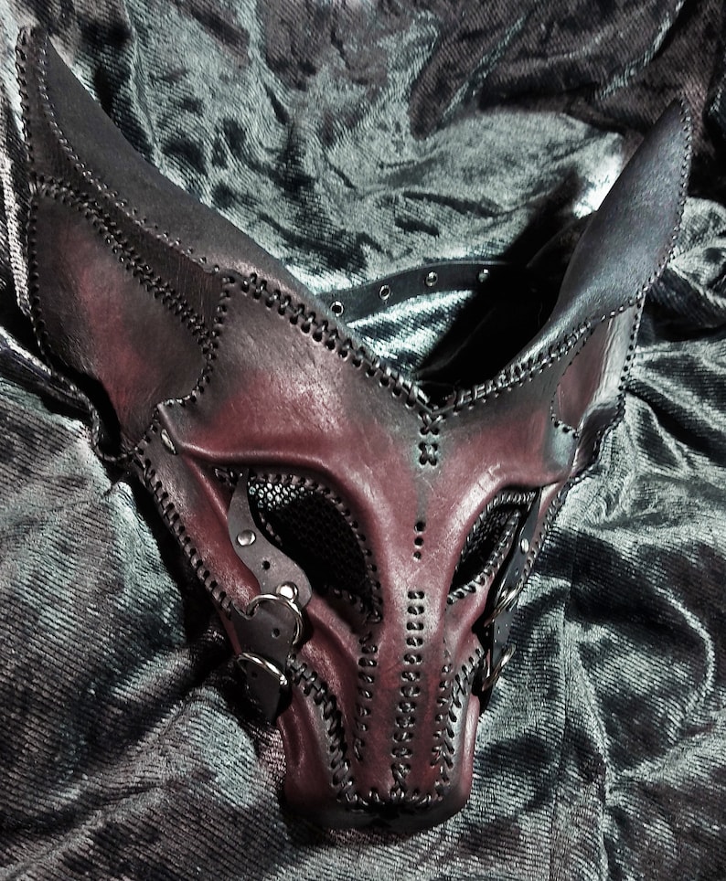 Handcrafted Leather Fox Mask, Fox Costume, Steampunk, LARP, Therian ...