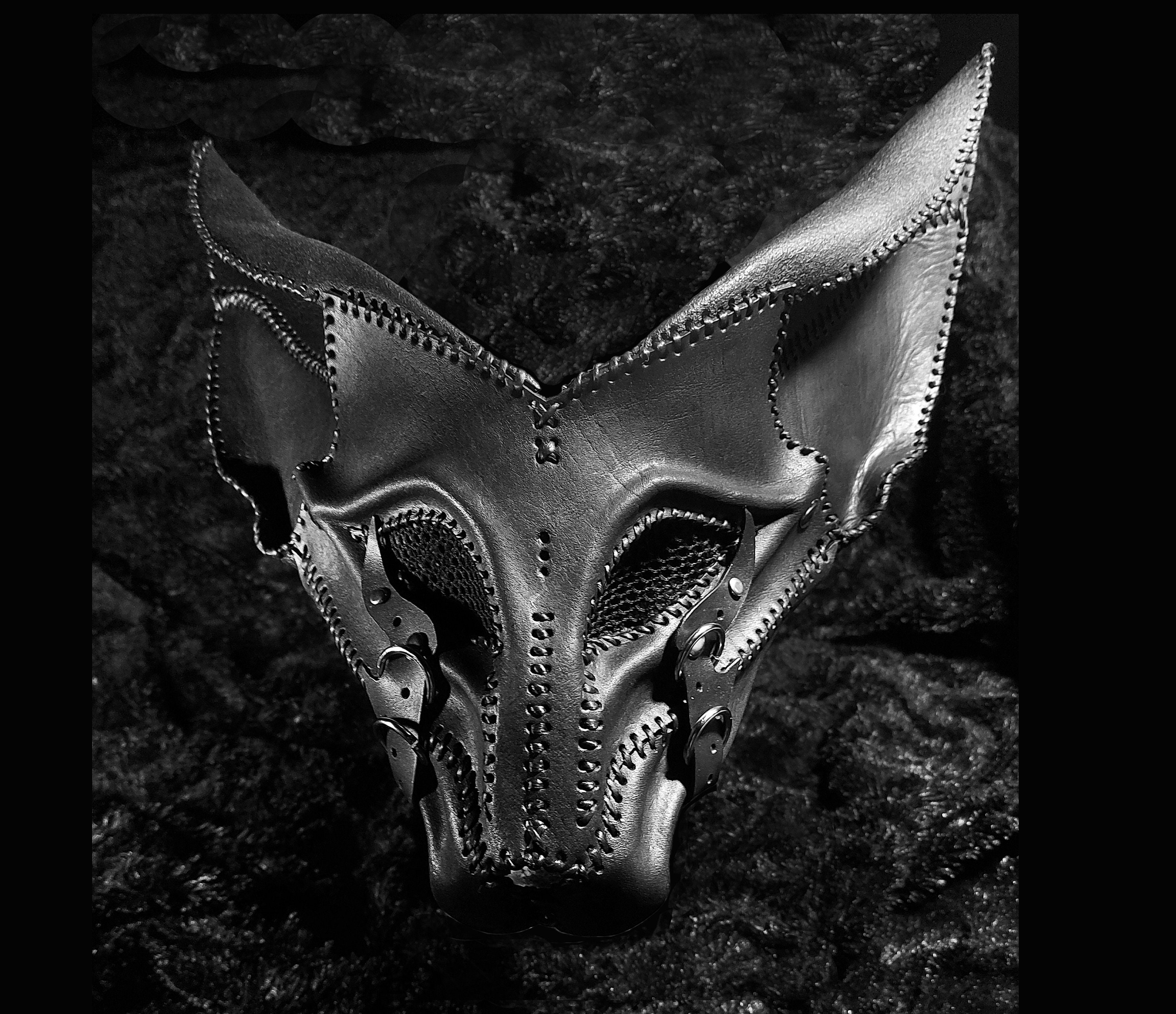 Handcrafted Leather Fox Mask, Fox Costume Mask, Steampunk Mask, LARP ...