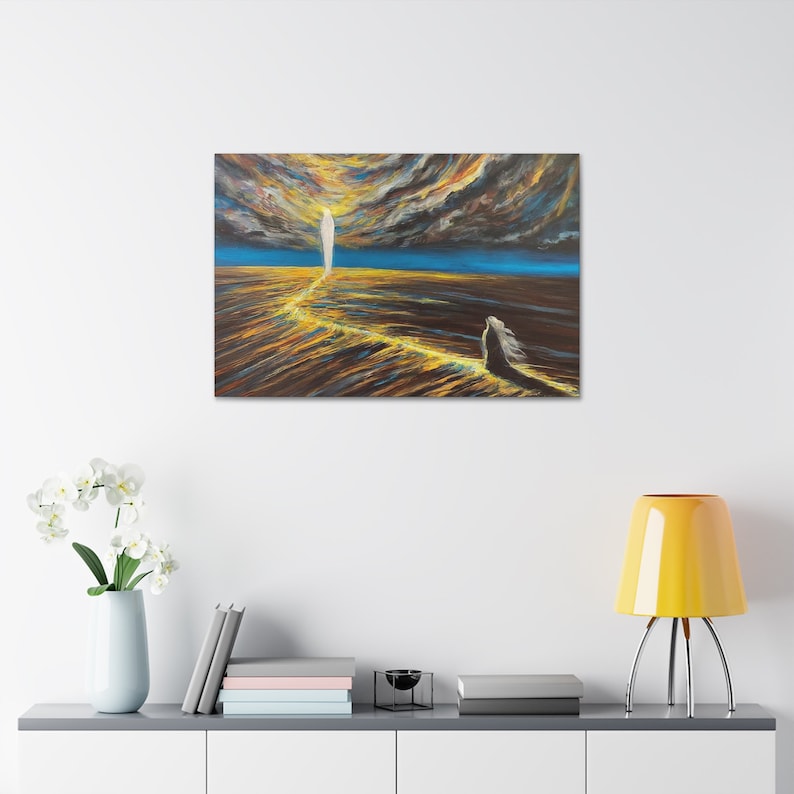 The Man of Light - Canvas Wall Art, Digital Design - Etsy