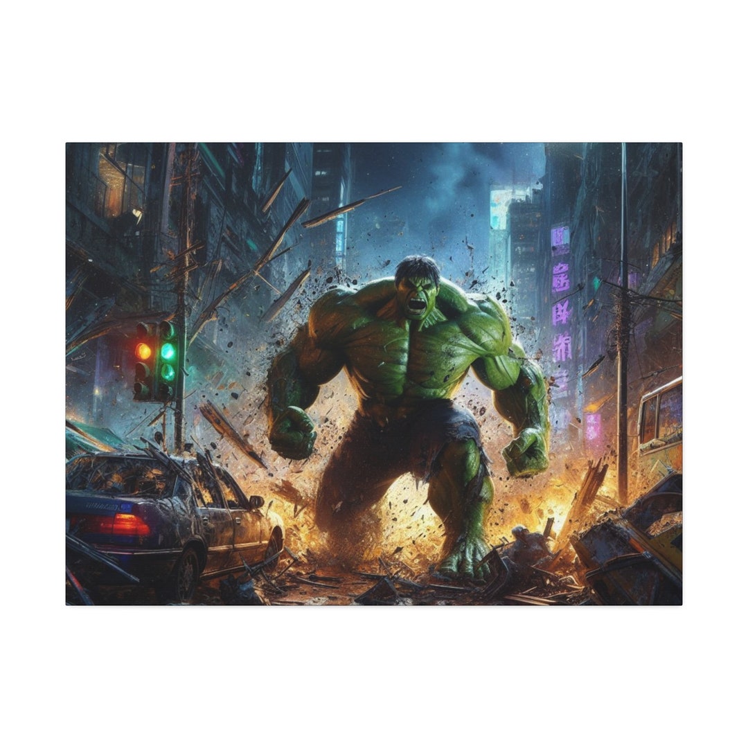 Raging Hulk #45 (custom) - A Canvas Wall Art, Digital Design - Etsy