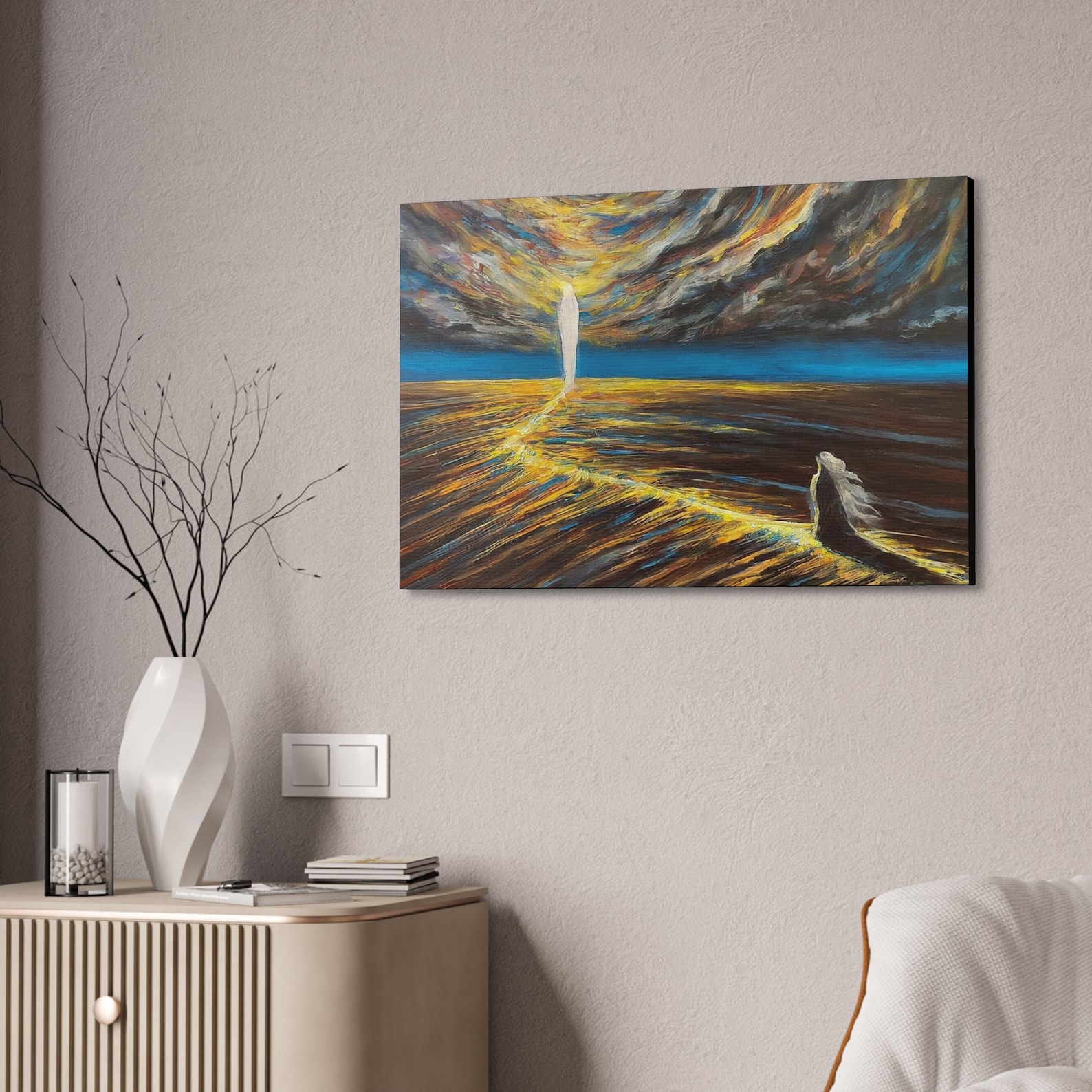 The Man of Light - Canvas Wall Art, Digital Design - Etsy