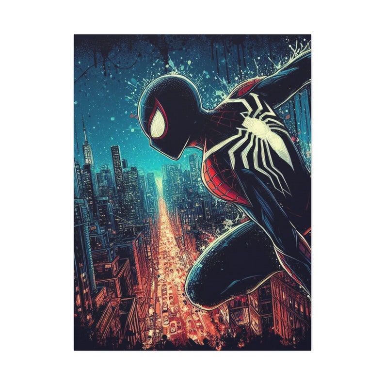 Spider-man (miles Morales/multi-verse Alternate) - A Canvas Wall Art ...