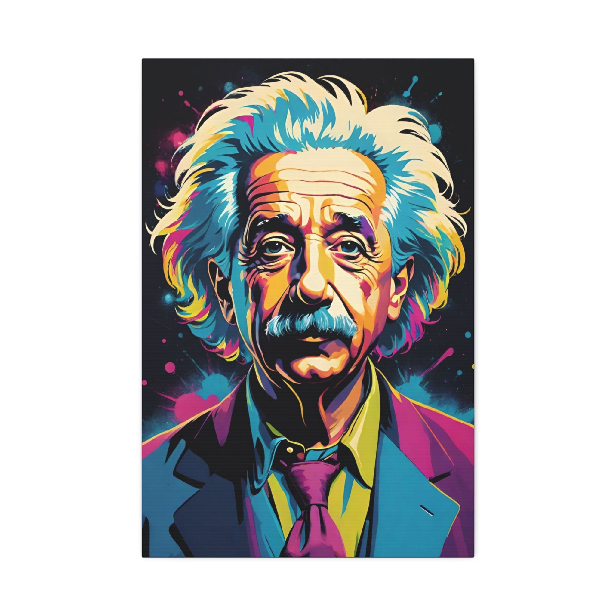 Albert Einstein (retro Design Front) - A Canvas Wall Art, Digital ...