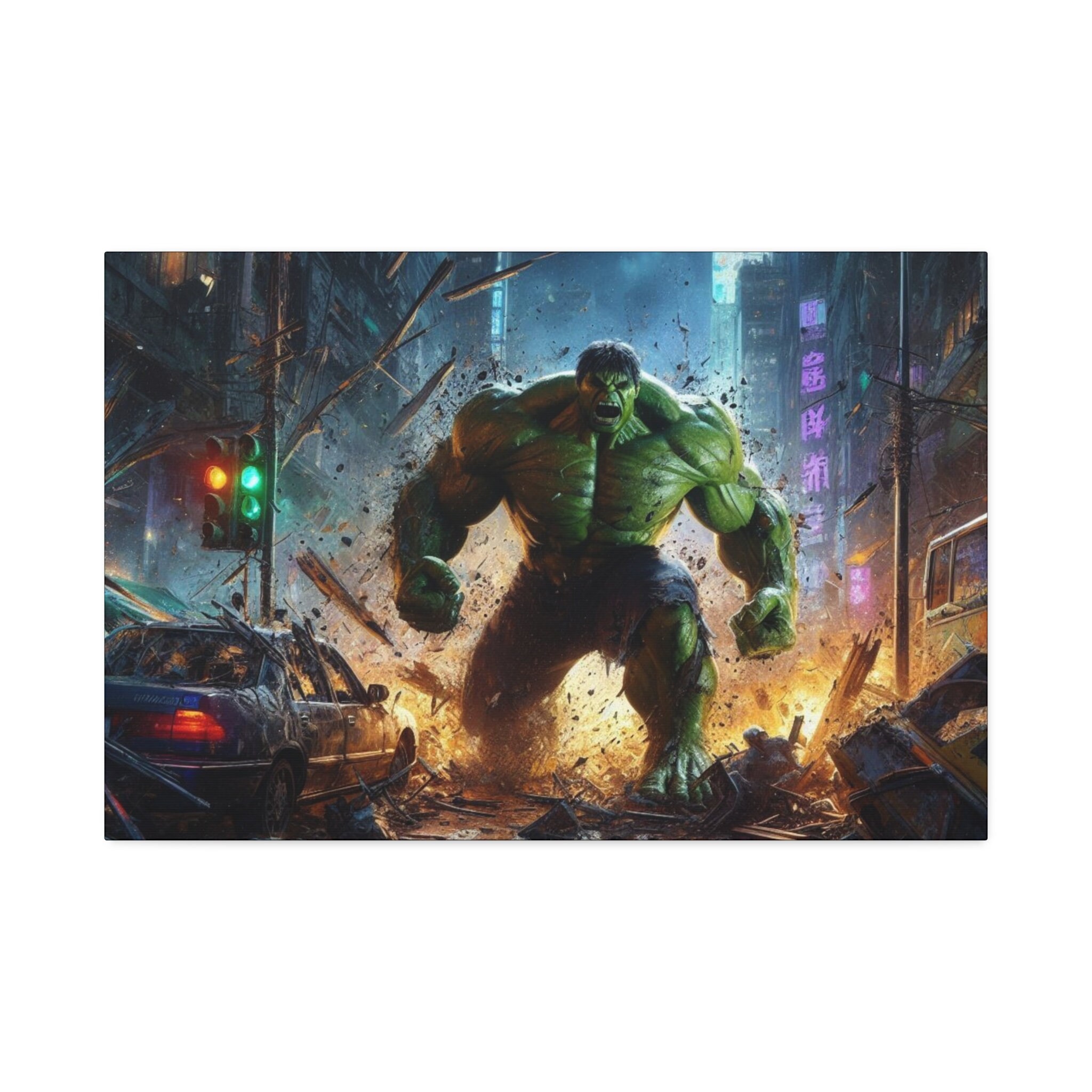 Raging Hulk #45 (custom) - A Canvas Wall Art, Digital Design - Etsy
