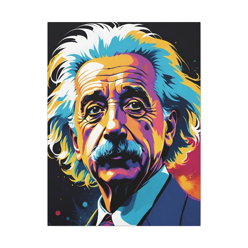 Albert Einstein (retro Design) - A Canvas Wall Art, Digital Design - Etsy