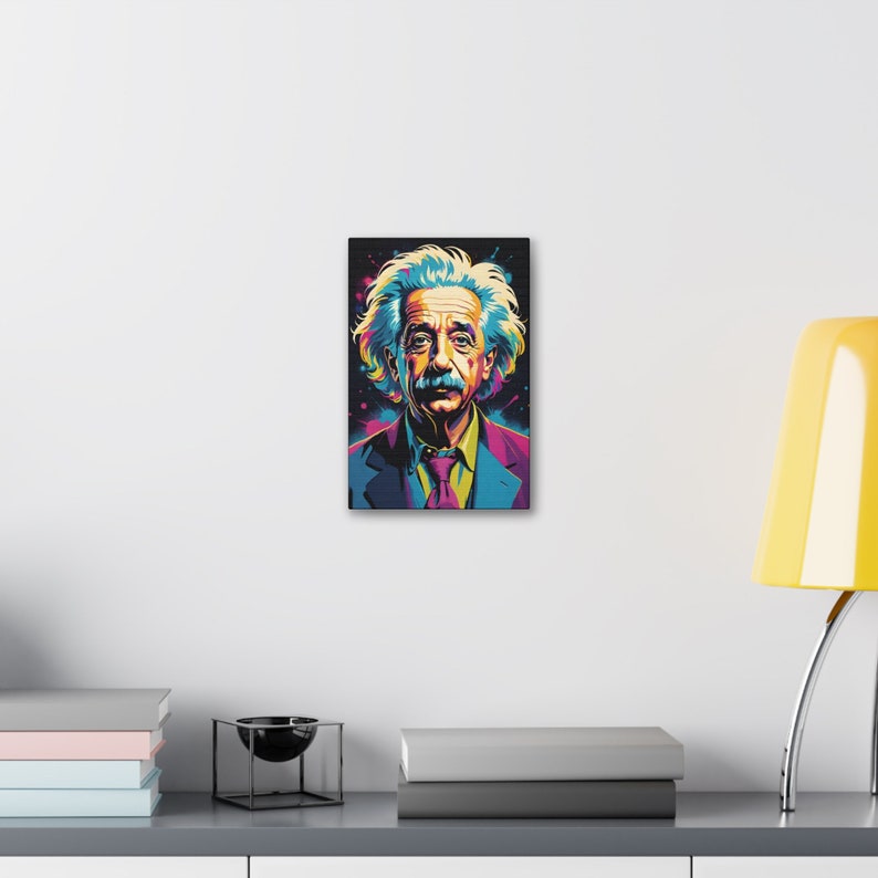 Albert Einstein (retro Design Front) - A Canvas Wall Art, Digital ...
