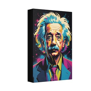 Albert Einstein (retro Design Front) - A Canvas Wall Art, Digital ...