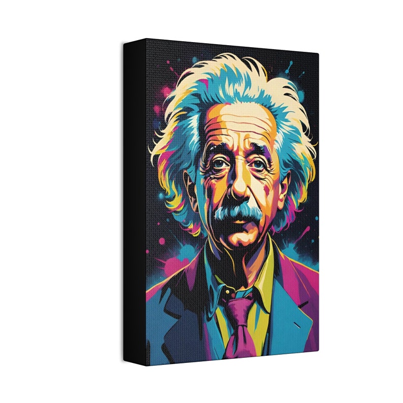 Albert Einstein (retro Design Front) - A Canvas Wall Art, Digital ...