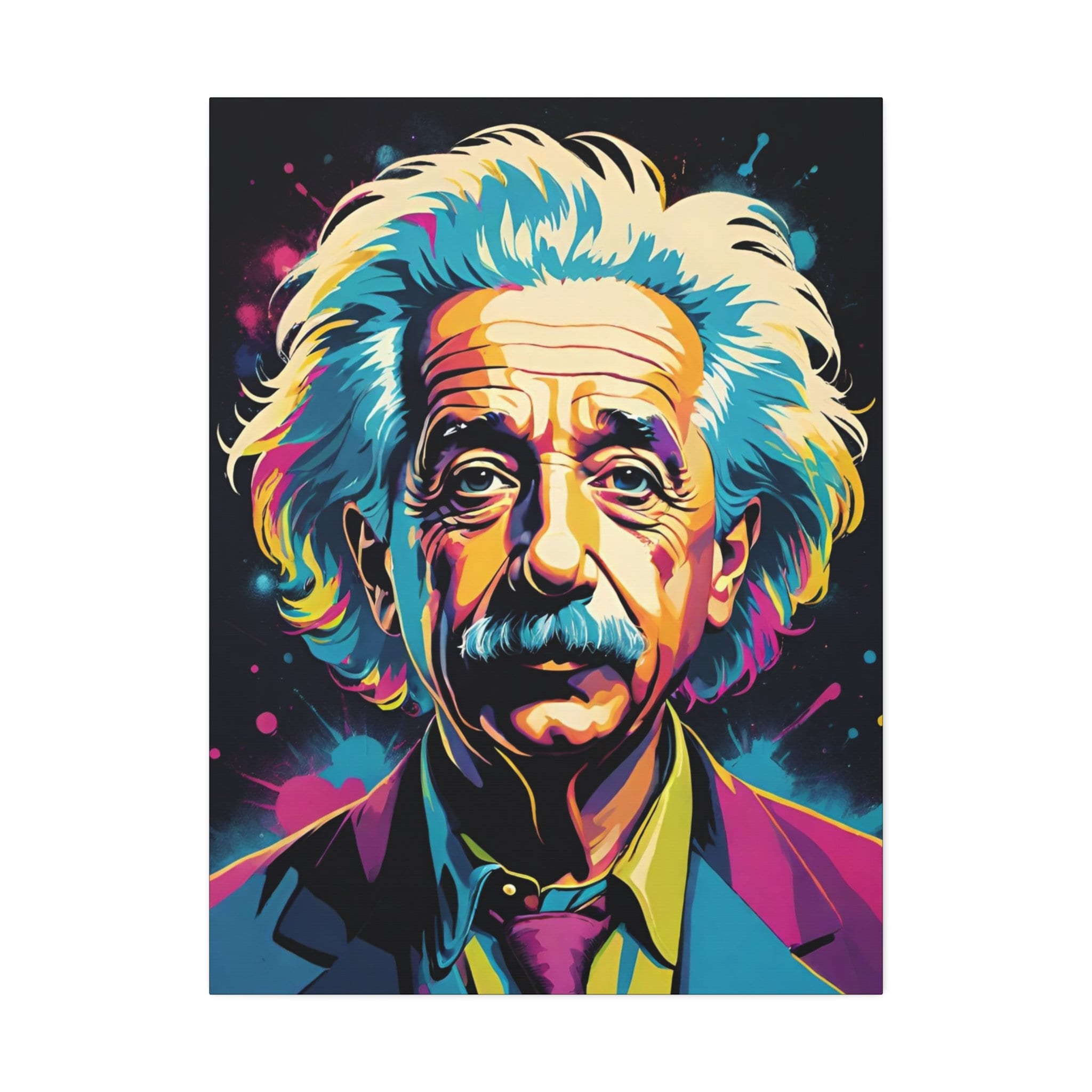 Albert Einstein (retro Design Front) - A Canvas Wall Art, Digital ...