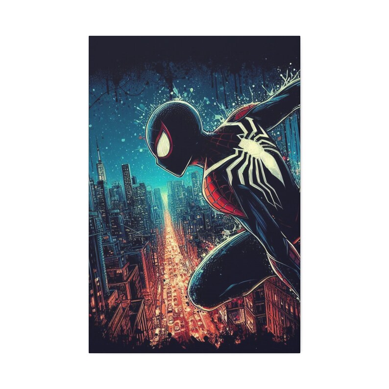 Spider-man (miles Morales/multi-verse Alternate) - A Canvas Wall Art ...