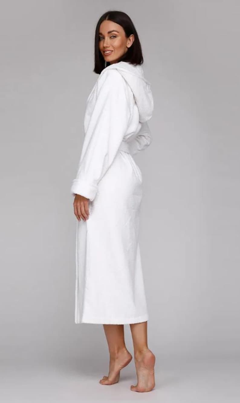 Women's Hooded Bathrobe Sewing Pattern | Long Robe With Belt & Pockets ...