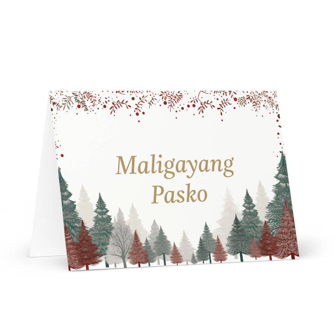 Filipino Christmas Card - Philippines Holiday Greeting Tree Celebration ...