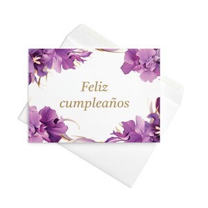 Spanish / Costa Rican Birthday Card Flowers - Costa Rica Greeting ...