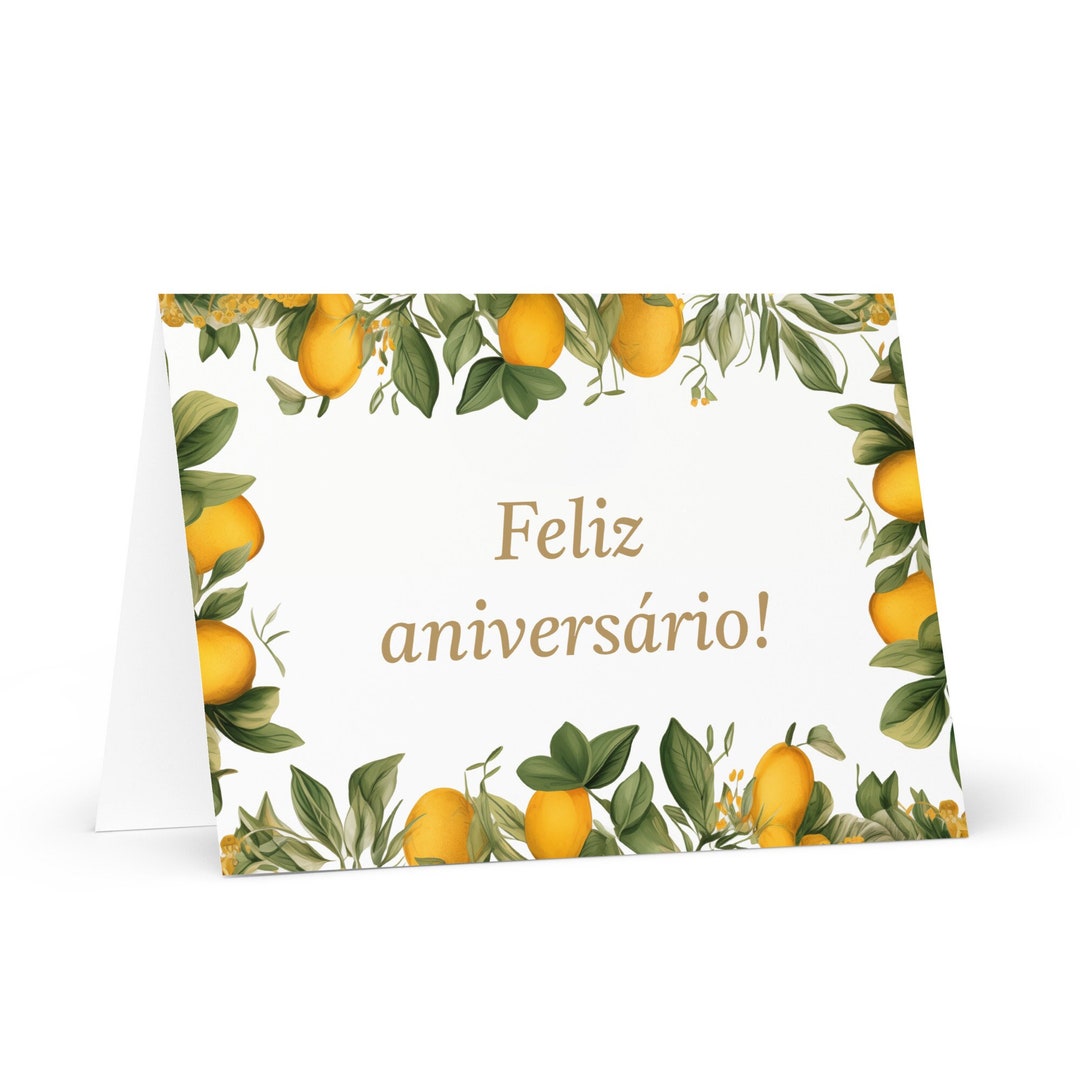 Portugese / Angolan Birthday Card Botanical - Angola Greeting Festive ...