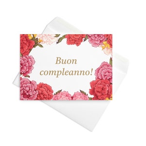 Italian Birthday Card Flowers - Italy Greeting Festive Wish Colorful ...