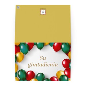 Lithuanian Birthday Card - Colorful Lithuania Greeting Festive Wish ...