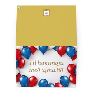 Icelandic Birthday Card - Colorful Iceland Greeting Festive Wish ...