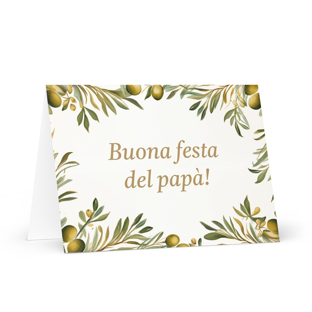Italian Father's Day Card - Italy Greeting With Colorful Trees Plants ...
