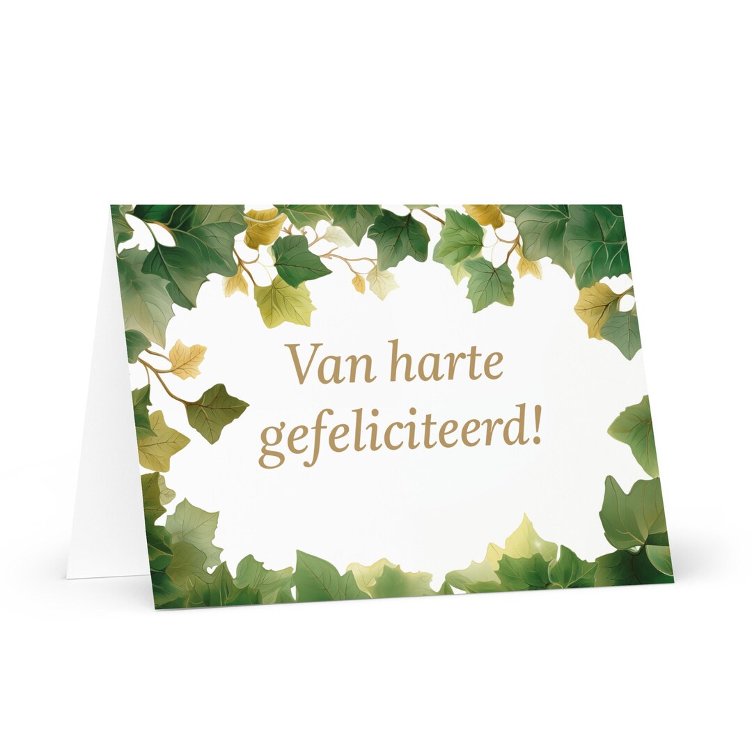 Dutch Birthday Card Botanical - Netherlands Greeting Festive Wish ...