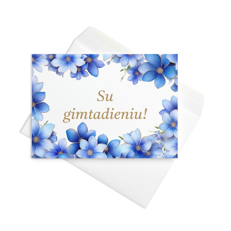 Lithuanian Birthday Card Flowers - Lithuania Greeting Festive Wish ...