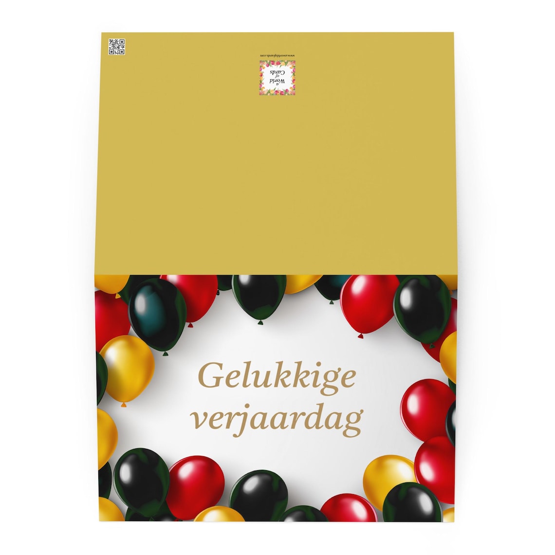 Dutch / Belgian Birthday Card - Colorful Belgium Greeting Festive Wish ...