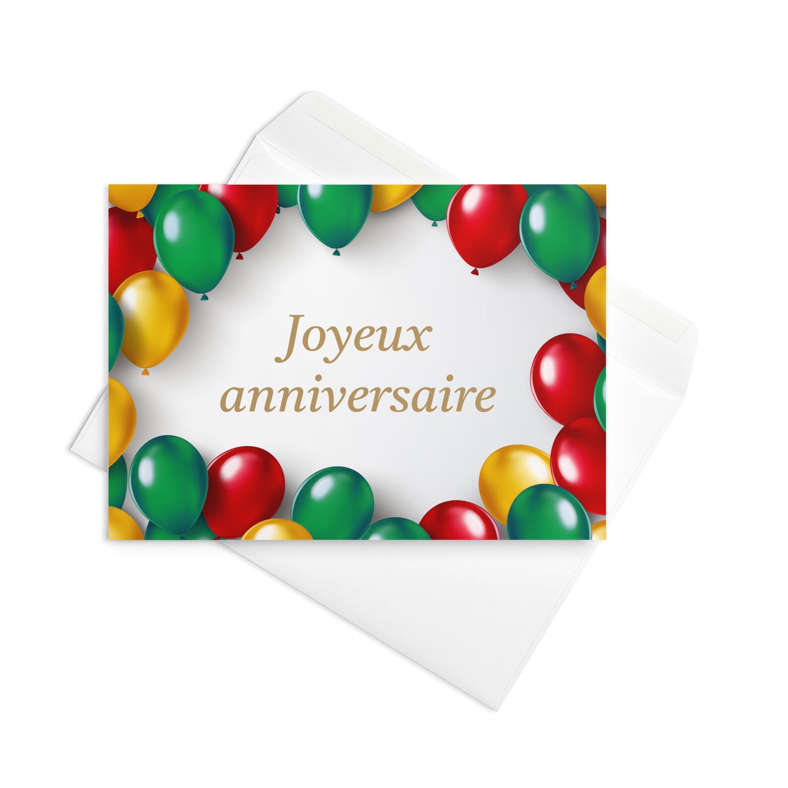 French / Cameroonian Birthday Card Balloons - Cameroon Greeting Festive ...