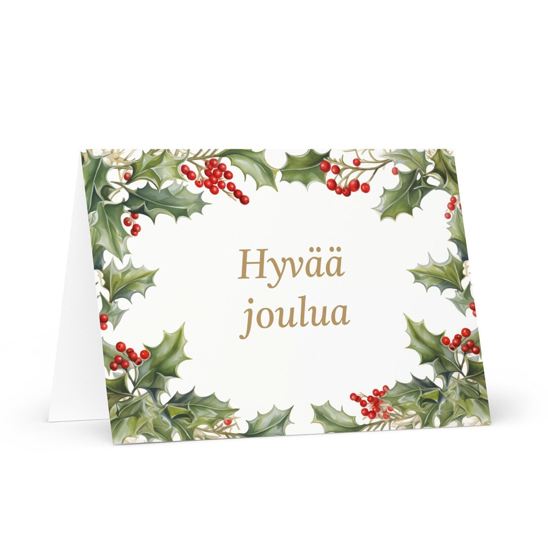 Finnish Christmas Card - Finland Holiday Greeting Tree Celebration Gift ...