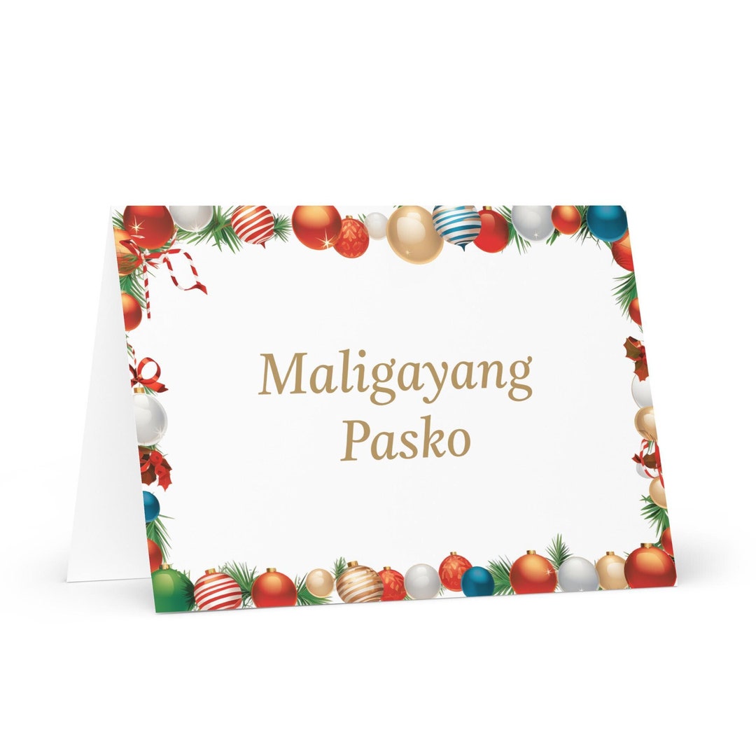 Filipino Christmas Card - Philippines Holiday Greeting Tree Celebration ...