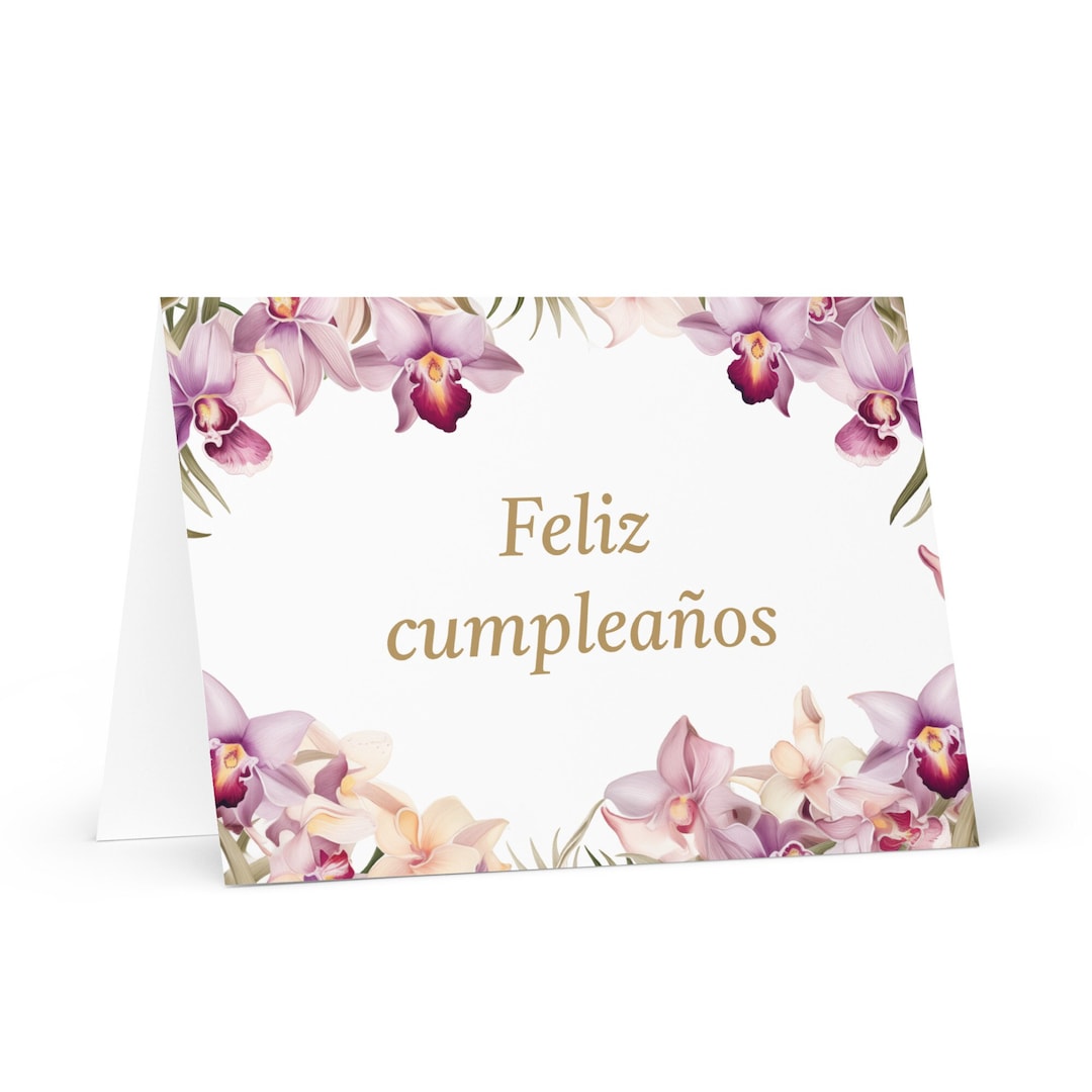 Spanish / Colombian Birthday Card Flowers - Colombia Greeting Festive ...