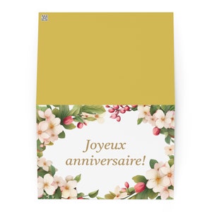French / Cameroonian Birthday Card Flowers - Cameroon Greeting Festive ...