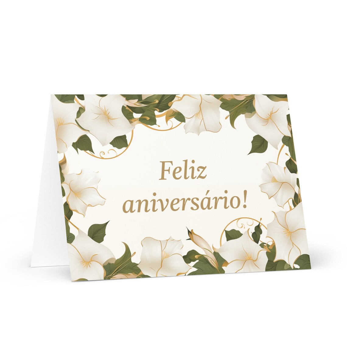 Portugese Birthday Card Flowers - Portugal Greeting Festive Wish ...