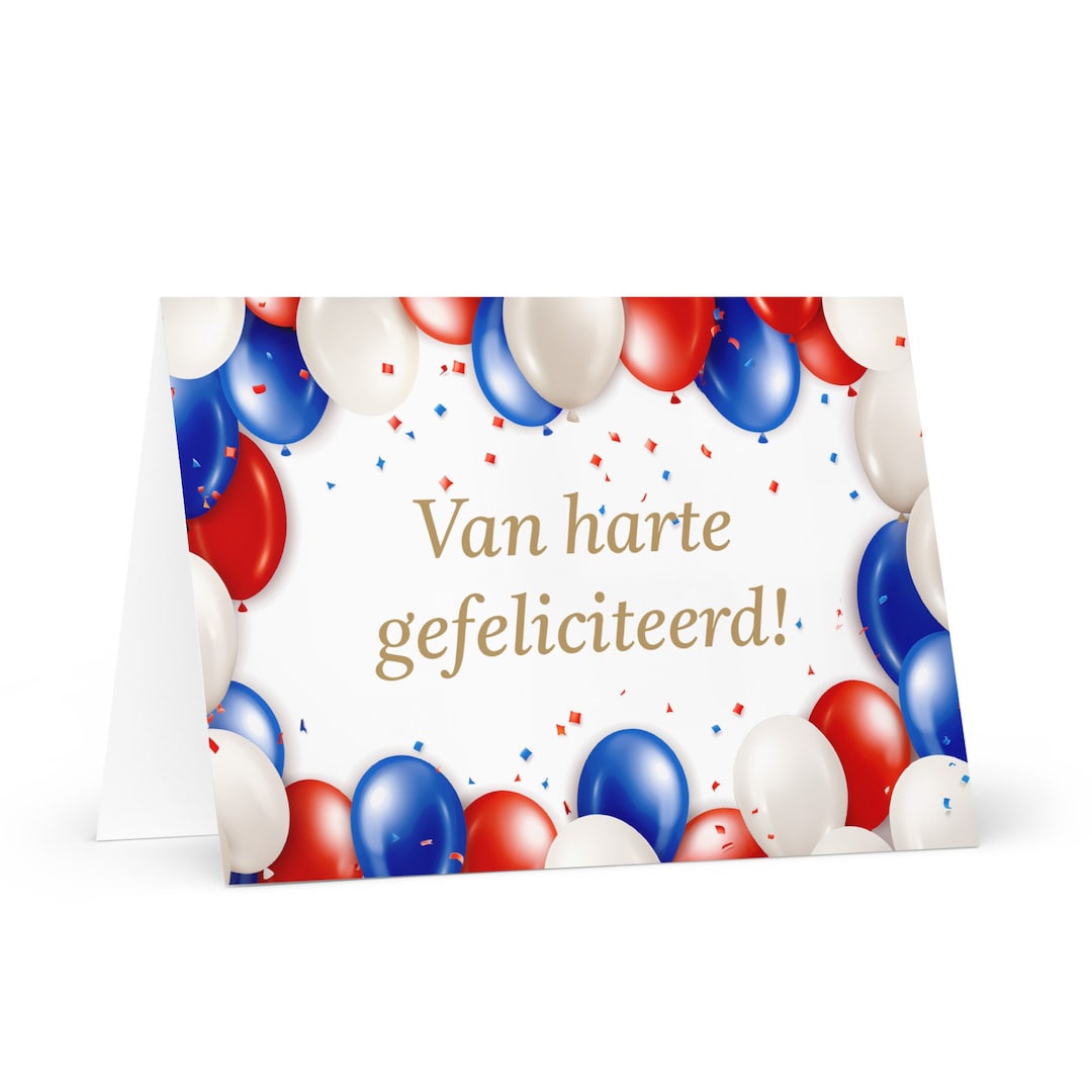 Dutch Birthday Card Colorful the Netherlands Greeting Festive Wish ...