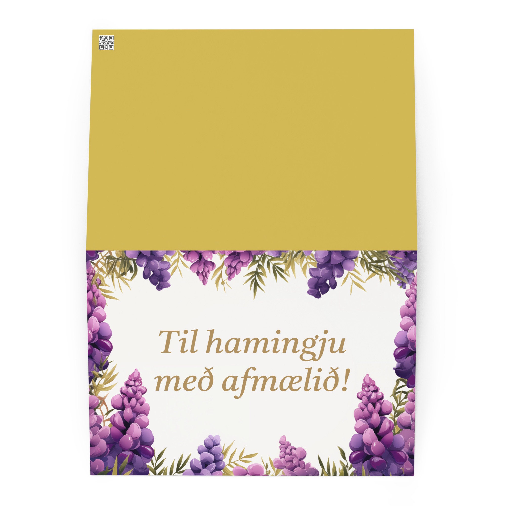 Icelandic Birthday Card Flowers Iceland Greeting Festive Wish Colorful ...