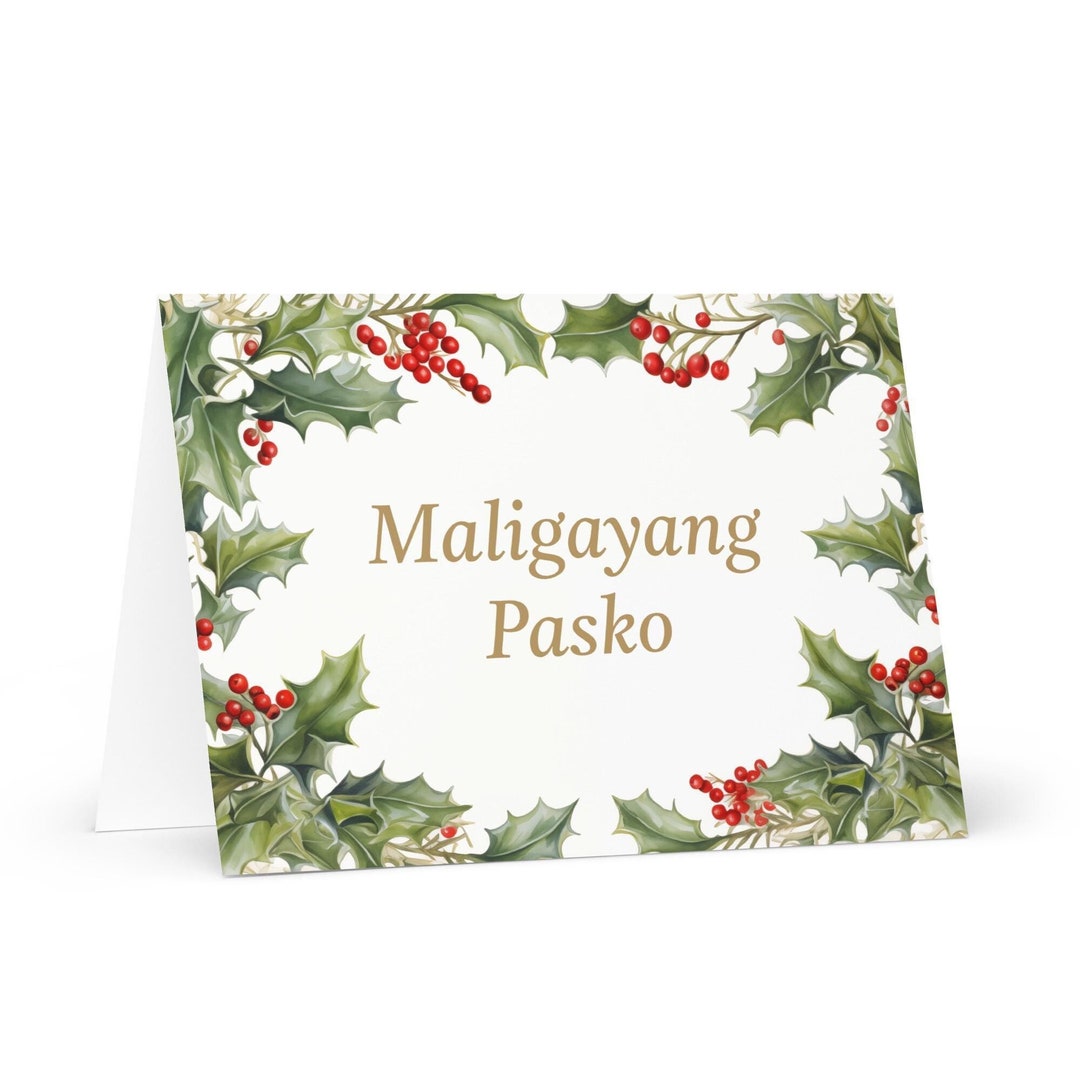 Filipino Christmas Card - Philippines Holiday Greeting Tree Celebration ...