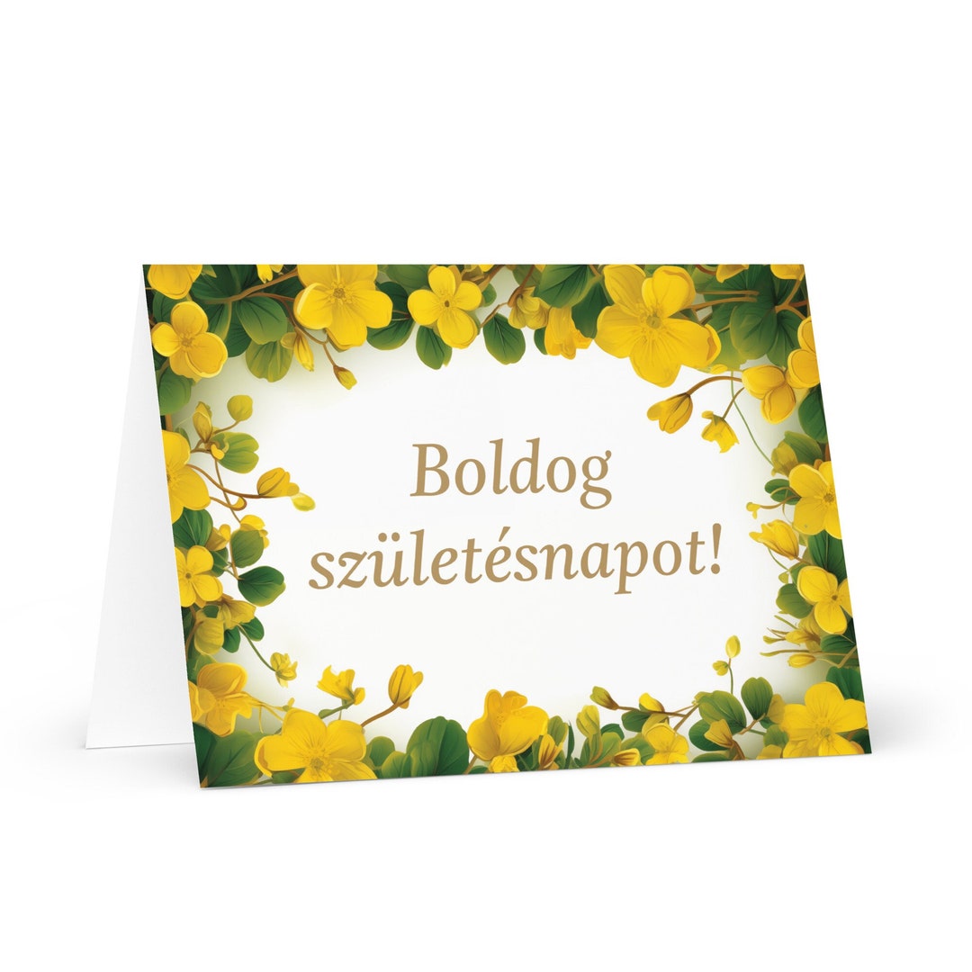 Hungarian Birthday Card Flowers - Hungary Greeting Festive Wish ...