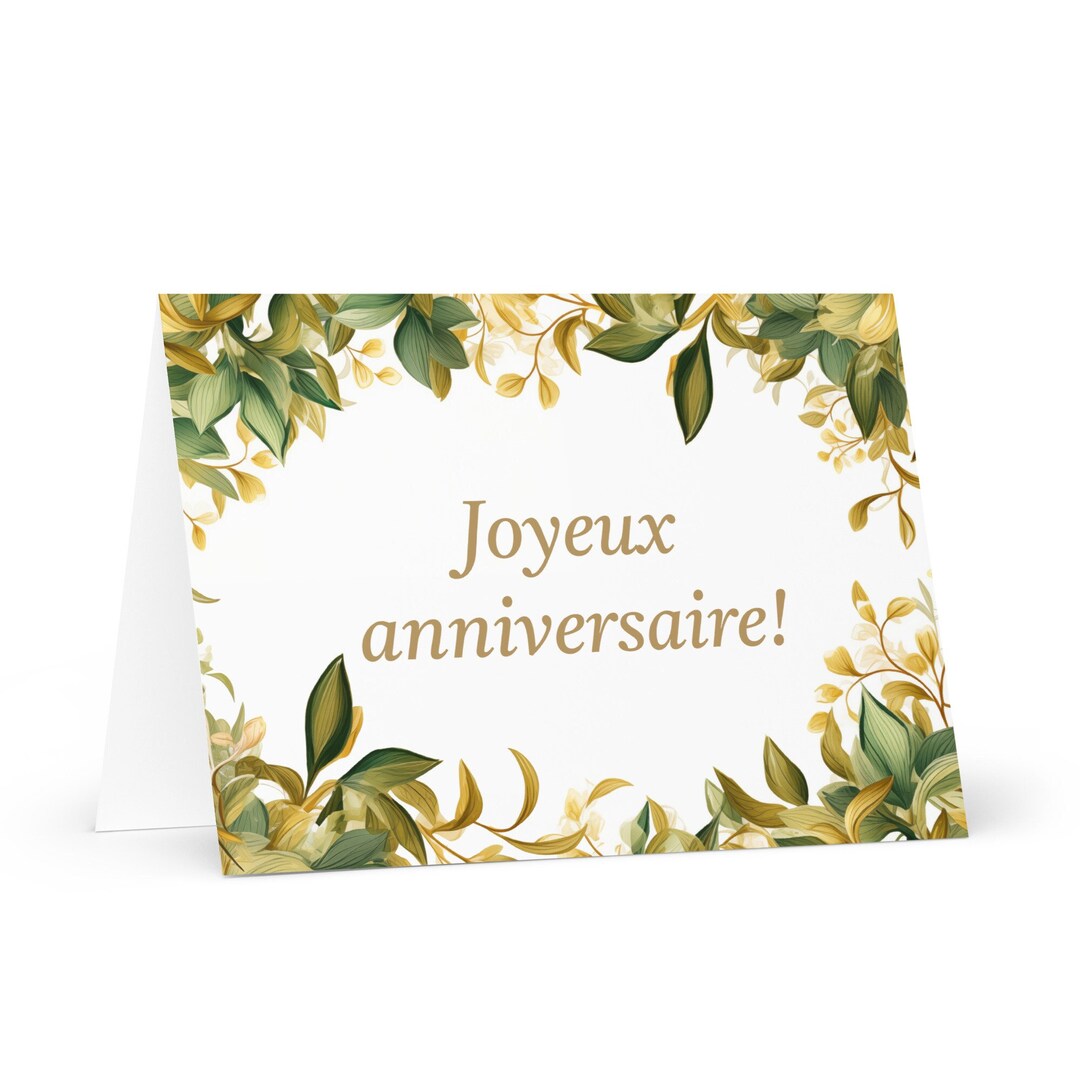 French / Cameroonian Birthday Card Botanical - Cameroon Greeting ...