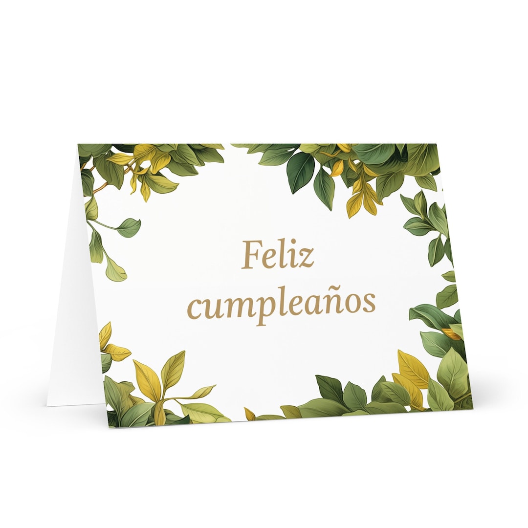 Spanish / Colombian Birthday Card Botanical - Colombia Greeting Festive ...